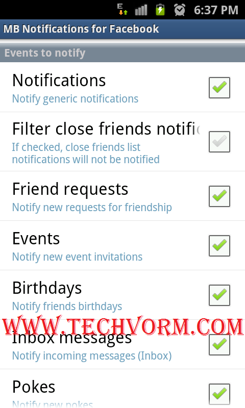 Push Facebook Notifications To Your Android Phone Via MB Notifications ...