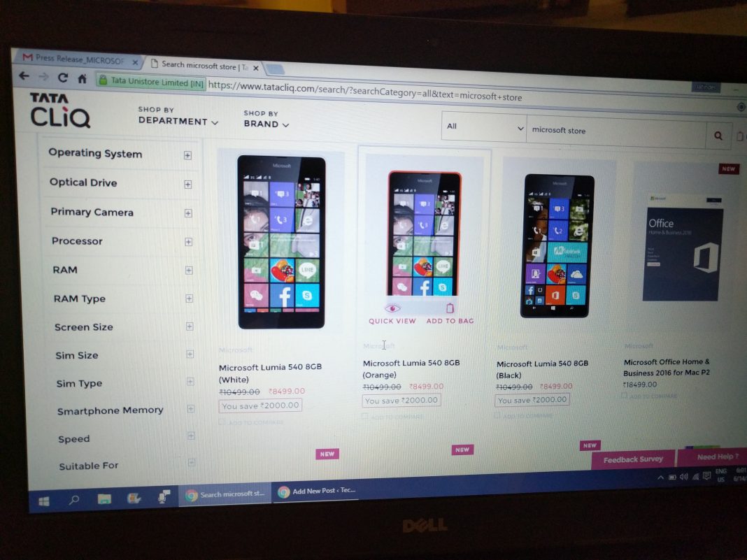 Microsoft Online Store Launched On Tata CLiQ e-commerce Portal In India ...