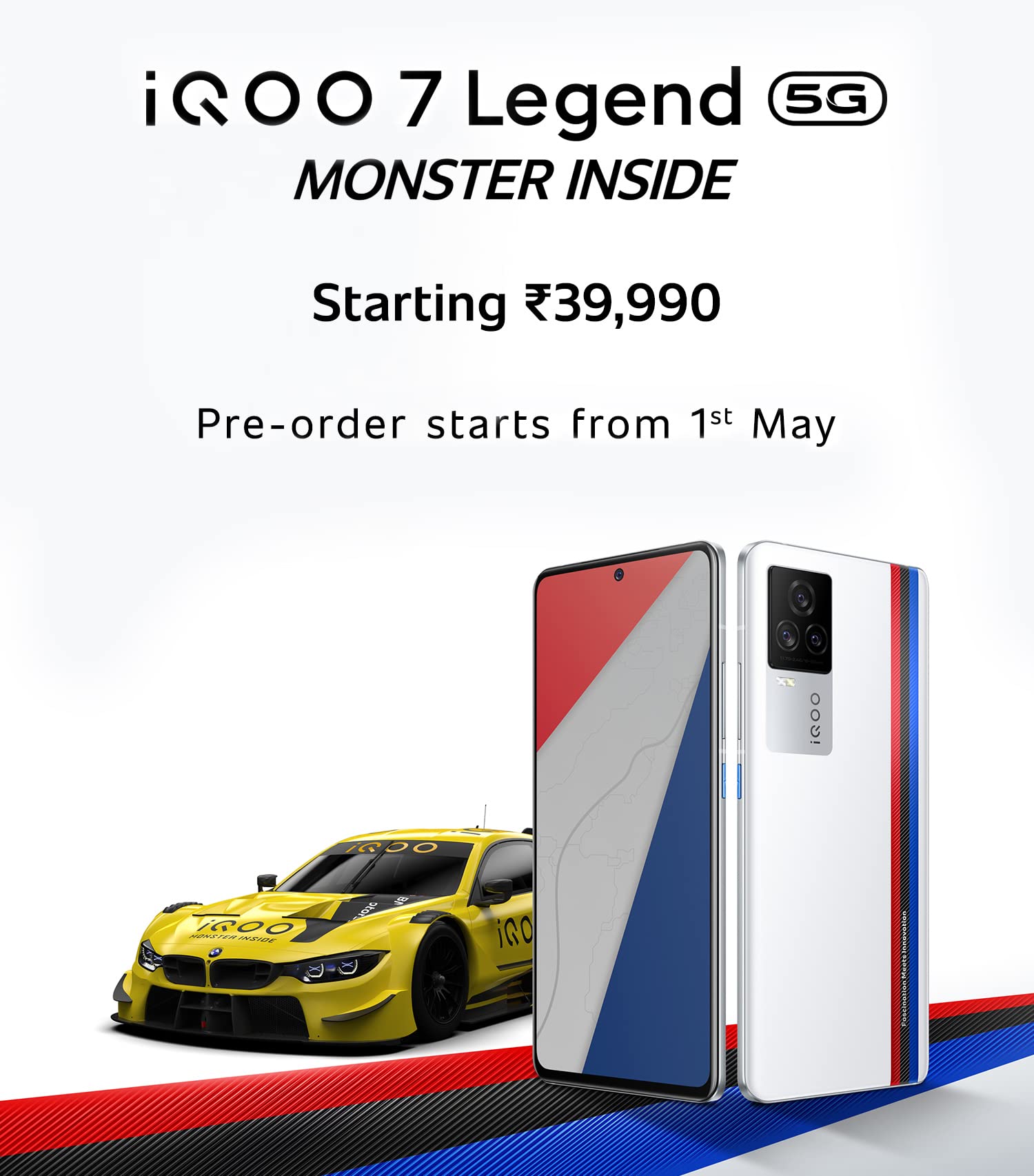 iQOO 7 Legend 5G with 6.62 inch FHD+ AMOLED 120Hz Display, Snapdragon ...