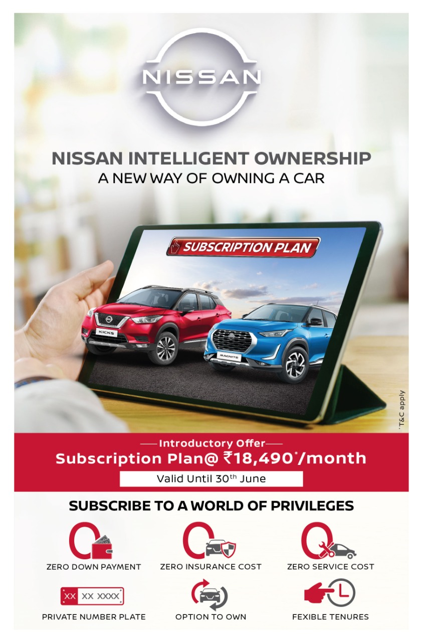Nissan Intelligent Ownership Subscription Plan Launched in India To Own ...