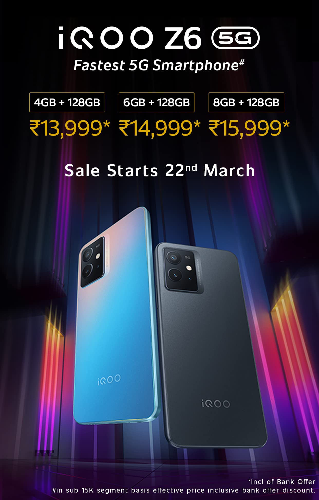 iQOO Z6 5G with Snapdragon 695 5G SoC, 120Hz FHD + Display Launched in ...