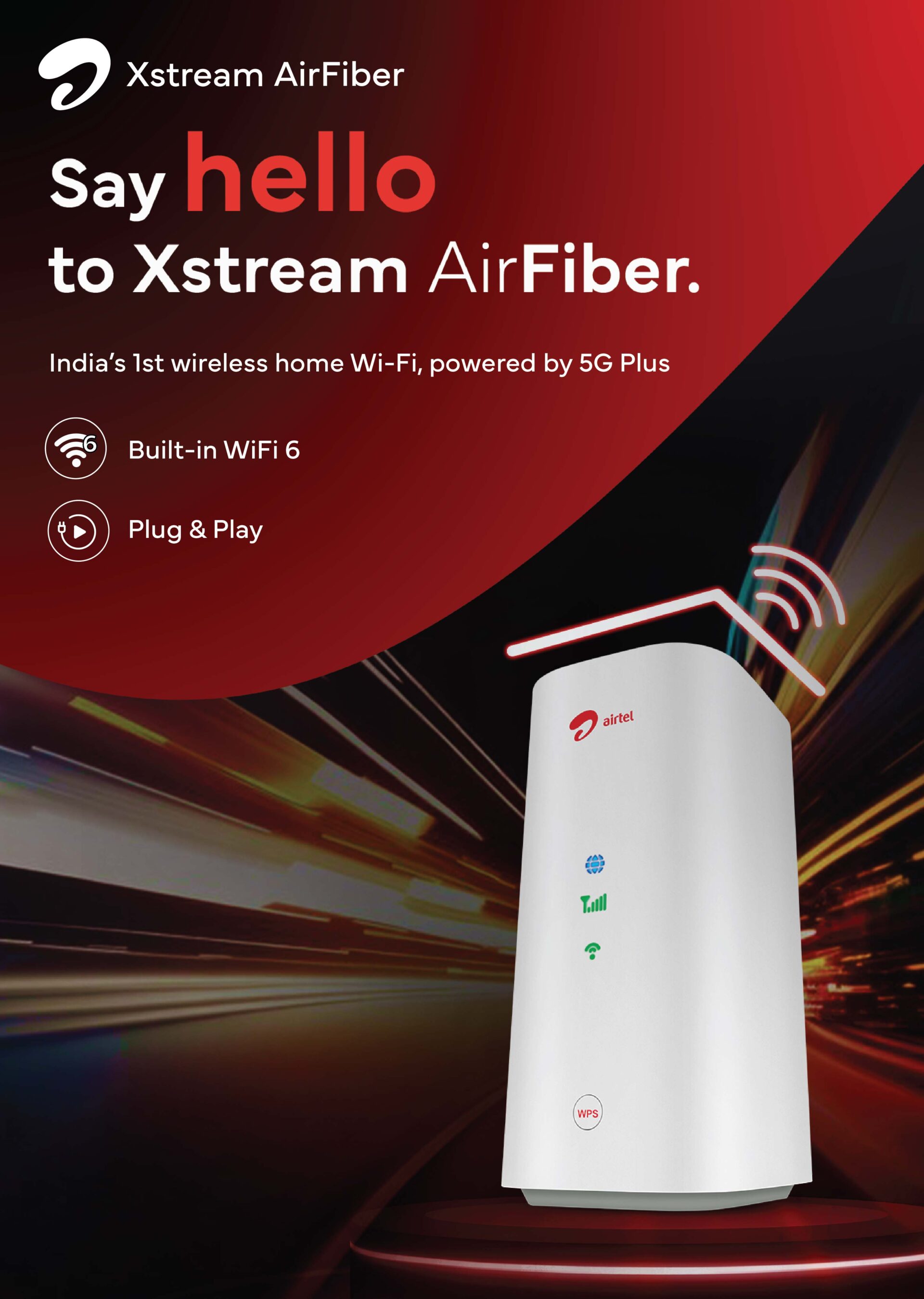 Airtel Xstream AirFiber Wireless Home Wi-Fi Service powered by 5G Plus, Launched • TechVorm