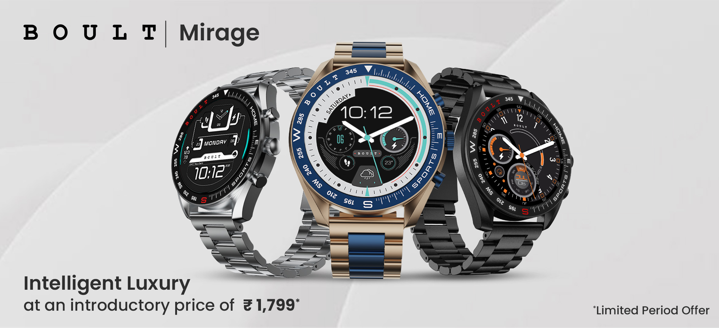 BOULT Mirage Smartwatch Launched at an Introductory Price of INR 1799 ...