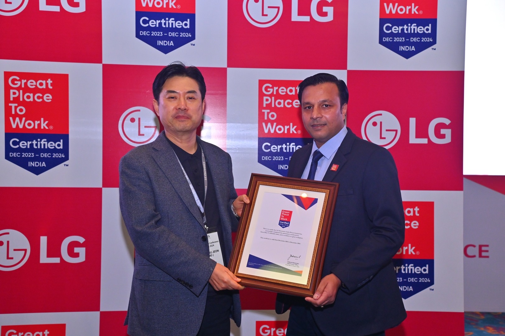 LG Electronics India Certified as a Great Place To Work • TechVorm