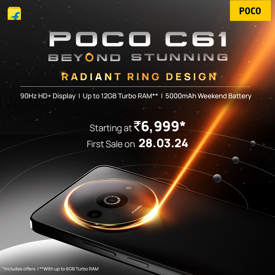 POCO C61 with 6.71 inch 90Hz HD+ Display, Launched at Starting Price of INR 7499 • TechVorm