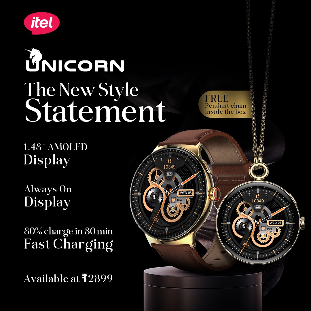 itel Launches Unicorn 2 in 1 Pendant Smartwatch with AMOLED Display at ...
