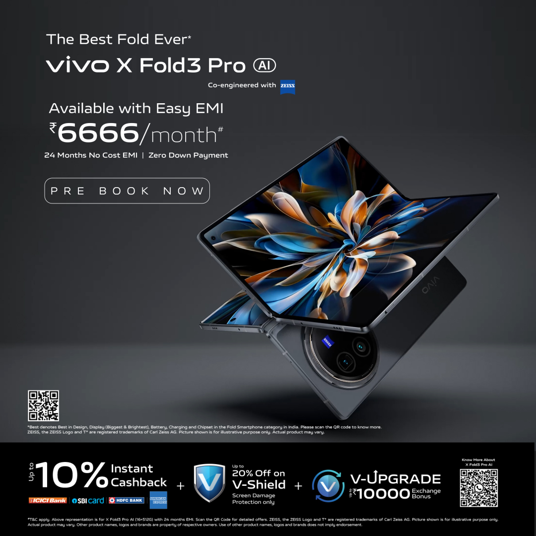 vivo X Fold3 Pro with Snapdragon 8 Gen 3 SoC Launched in India at INR 159,999 • TechVorm