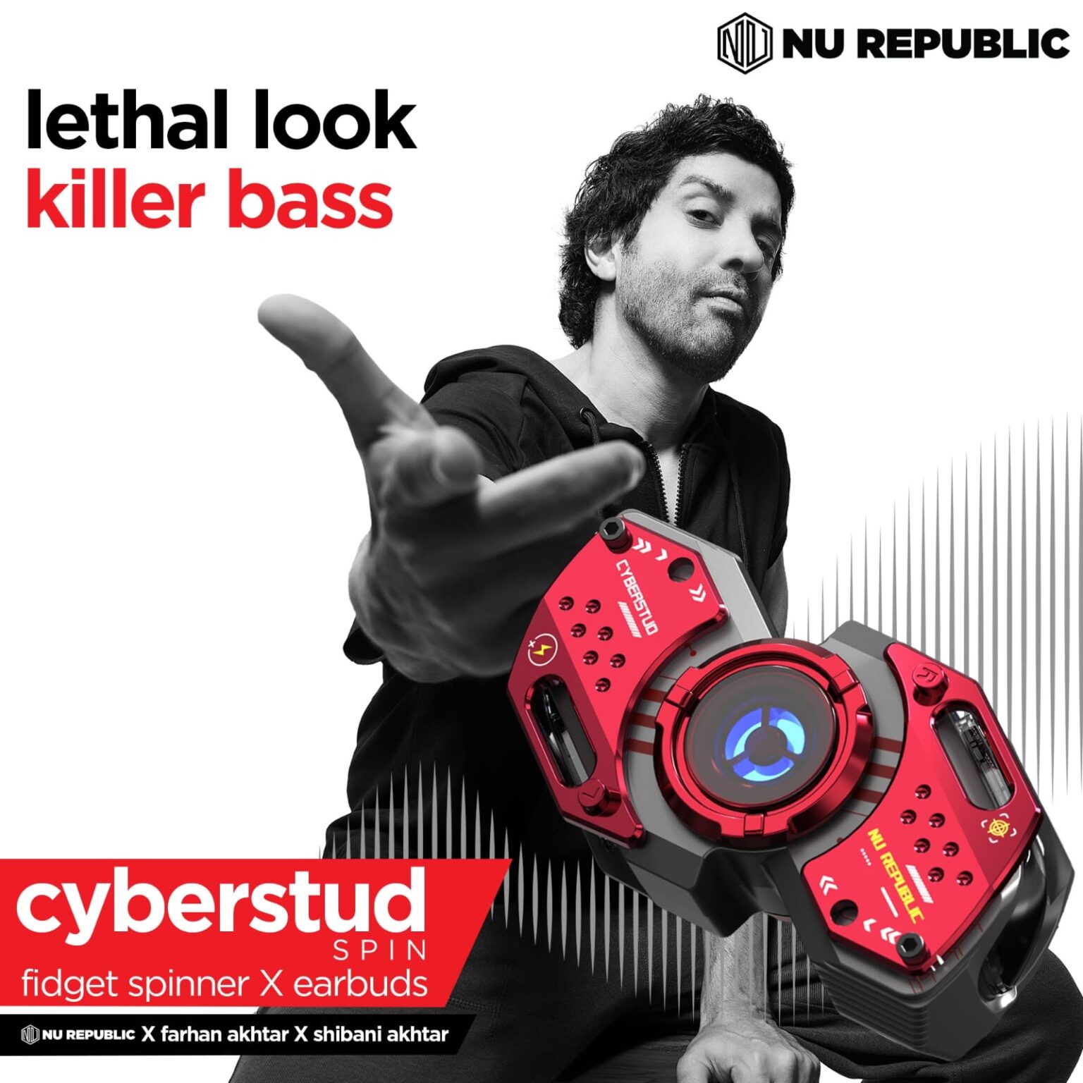 Nu Republic Launches Cyberstud Spin Wireless Earbuds at INR 2499 • TechVorm