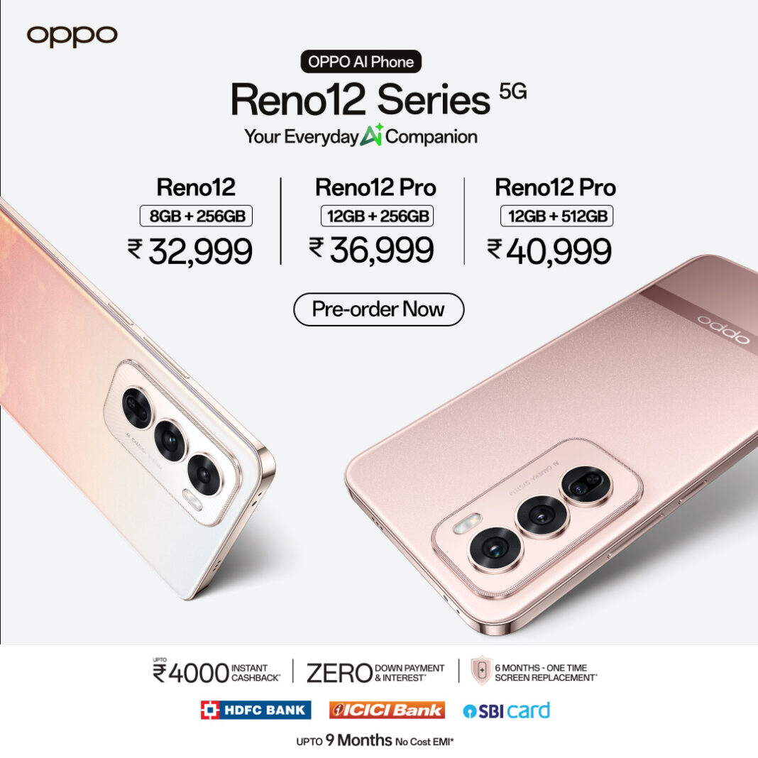 Oppo Reno12 5G & Reno12 Pro 5G with MediaTek Dimensity 7300 Energy SoC, Launched in India; Price ...