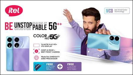 itel ColorPro 5G with MTK Dimensity 6080 Processor,Launched at INR 9999 ...