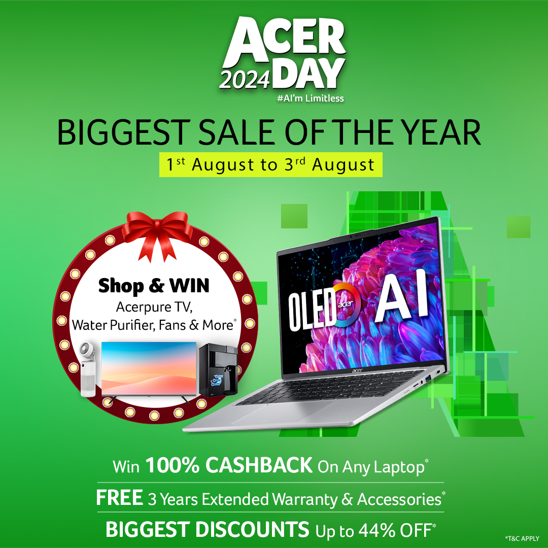 Acer Day 2024 Sale Begins From 1st August • TechVorm
