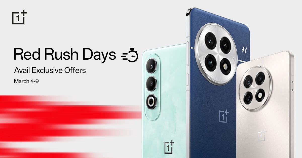 OnePlus Red Rush Days Sale from 4th March; Attractive Offers on the ...