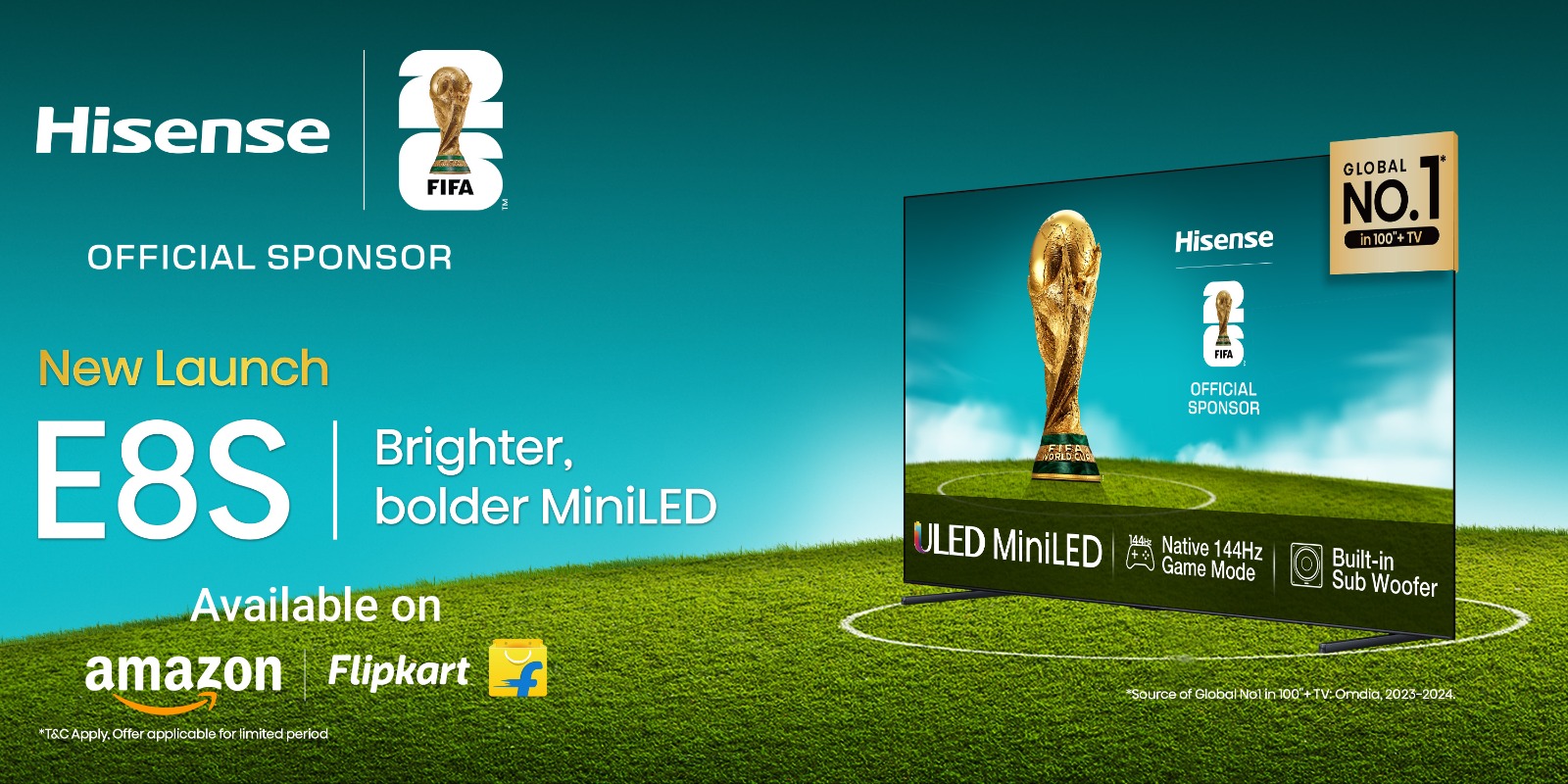 Hisense E8S 144Hz ULED Mini-LED TVs Launched in India • TechVorm